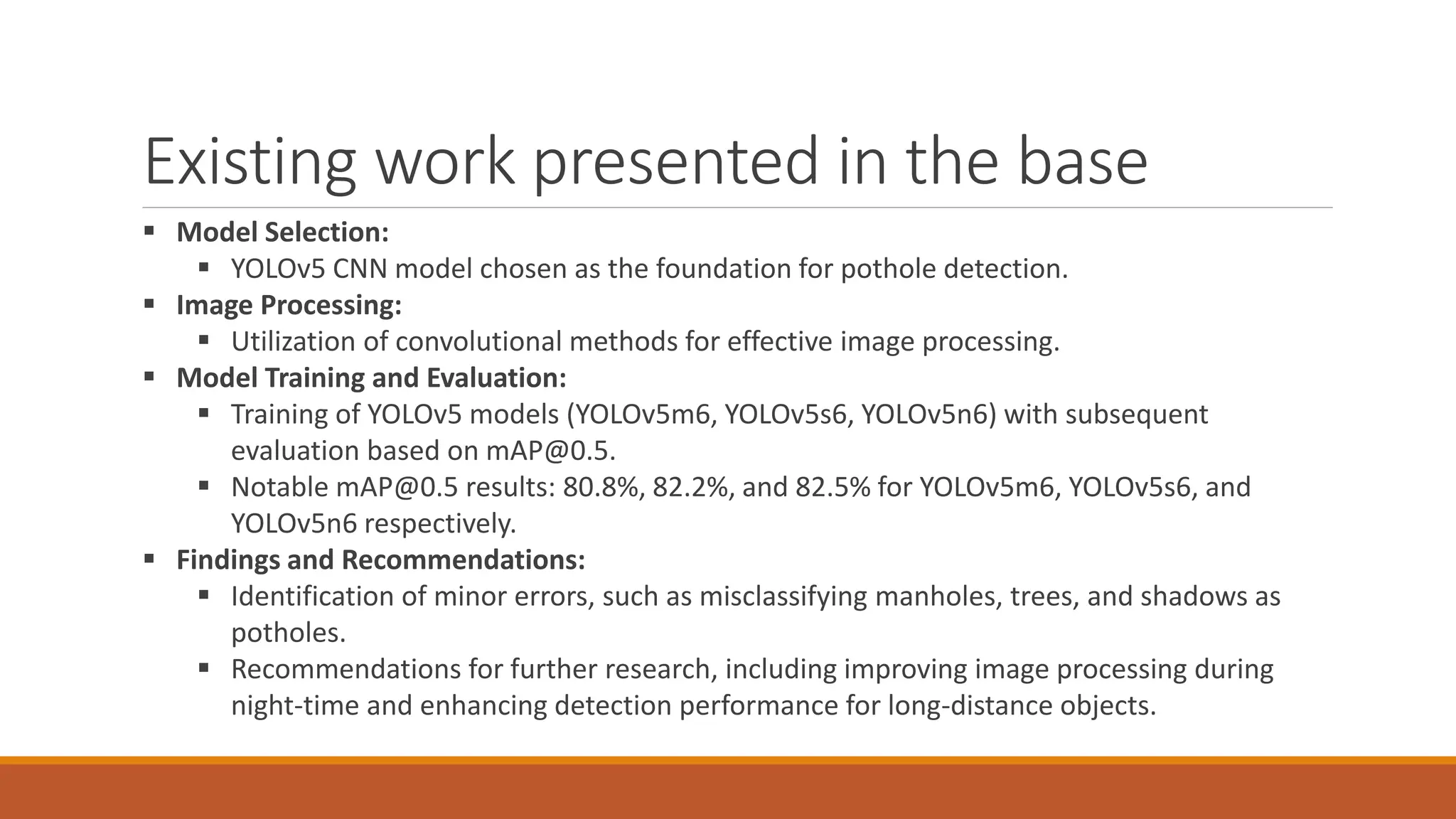 Realtime Pothole Detection System Using Improved Cnn Models Ppt 