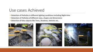 Realtime pothole detection system using improved CNN Models | PPTX