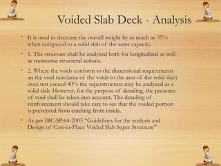 M.Tech Structural Engineering Project of Voided and Cellular Deck slab ...