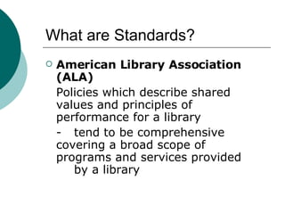 Review of Existing Standards | PPT
