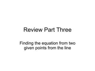 Review Of Slope And The Slope Intercept Formula | PPT