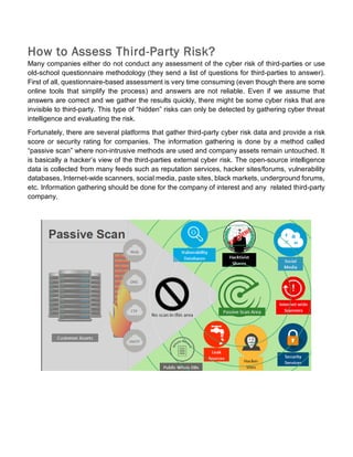 Review on 3rd-party Cyber Risk Assessment and Scoring Tools | PDF