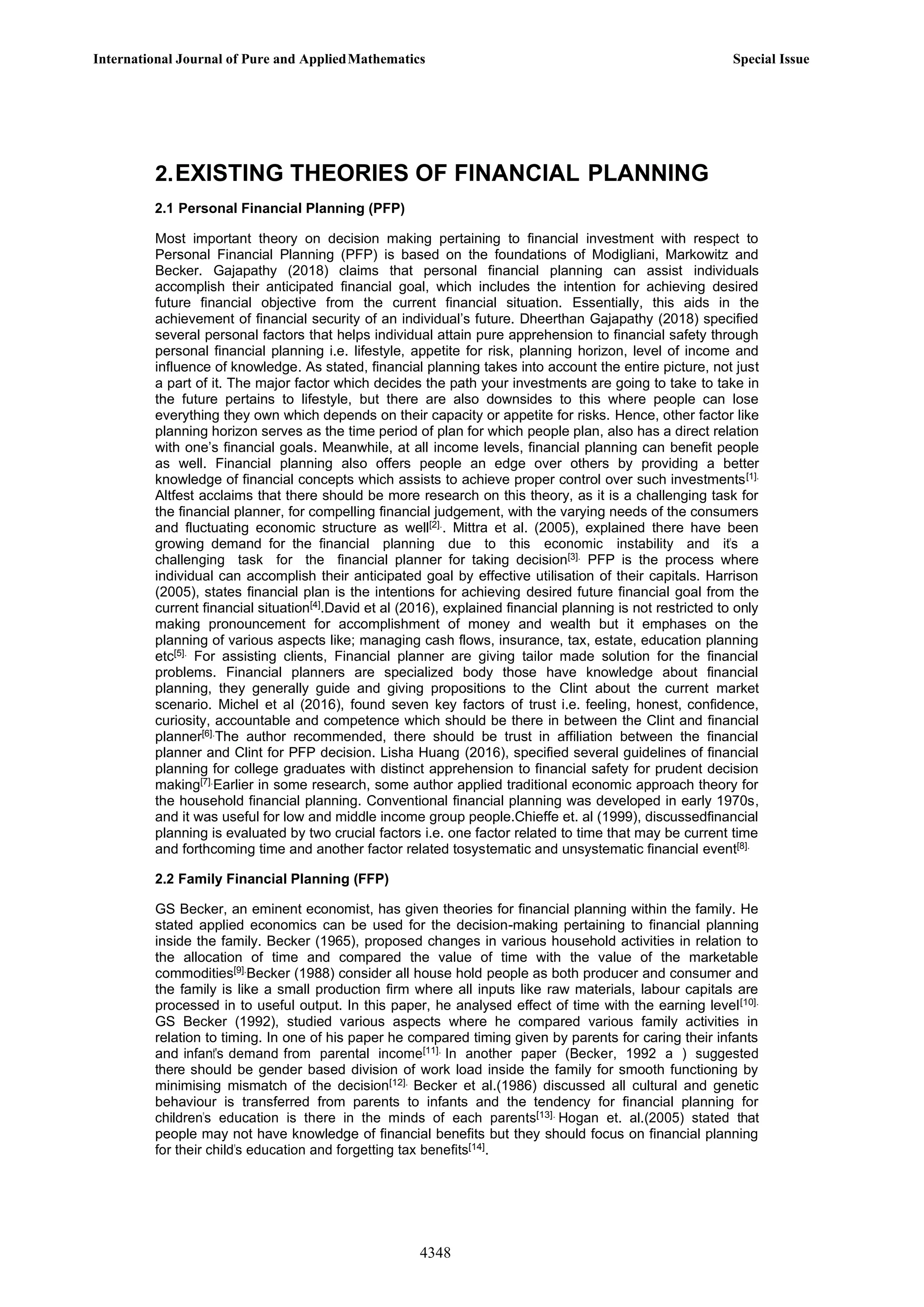 Review on-the-theories-of-financial-planning | PDF