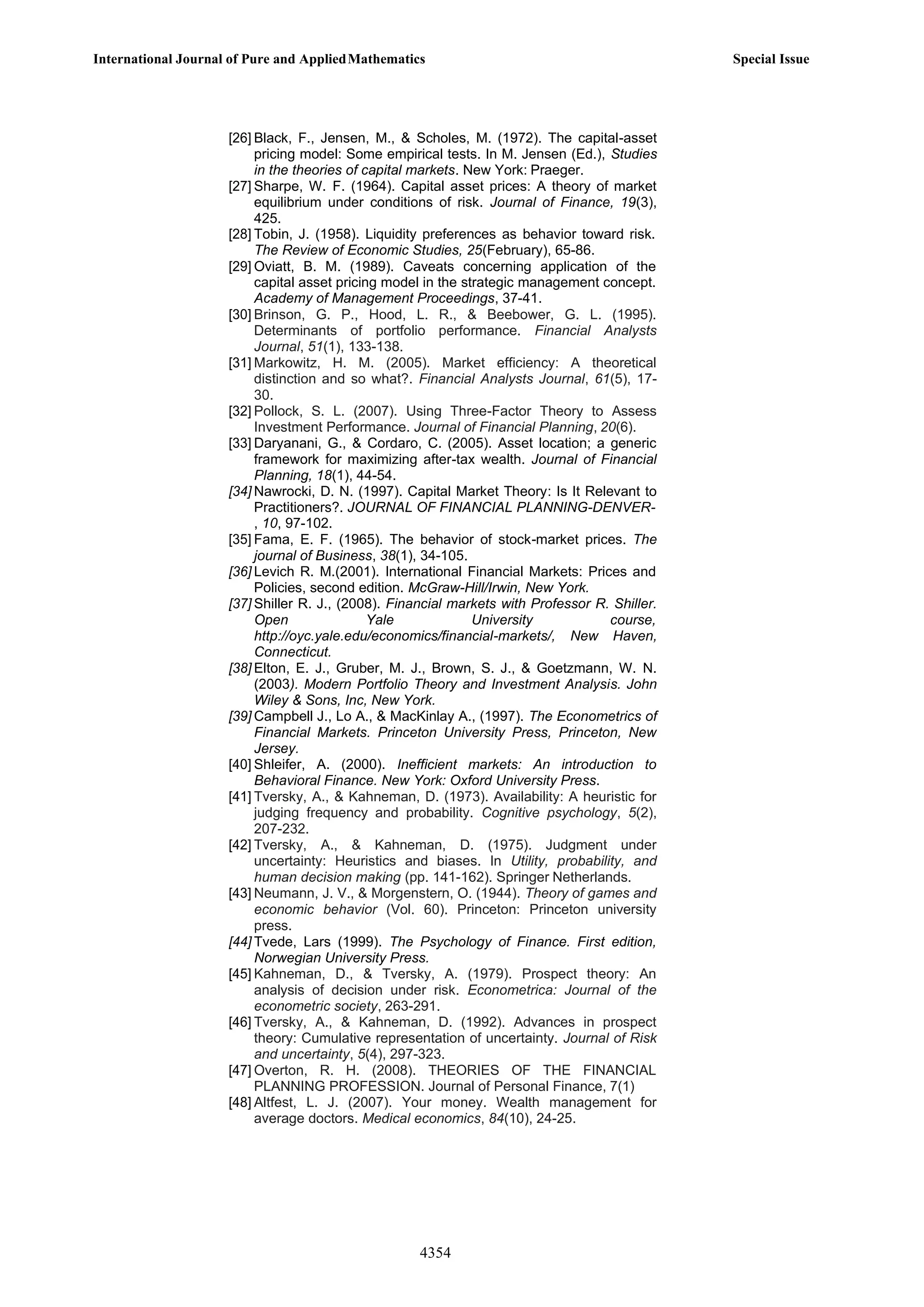 Review on-the-theories-of-financial-planning | PDF