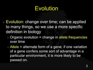 Review organic evolution | PPTX