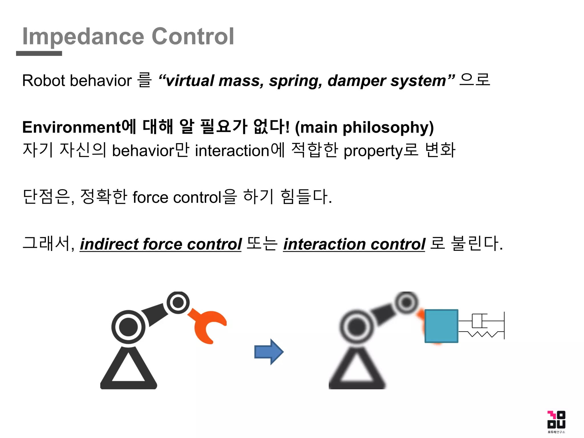 [Paper Review] Unified Force Impedance Control | PDF