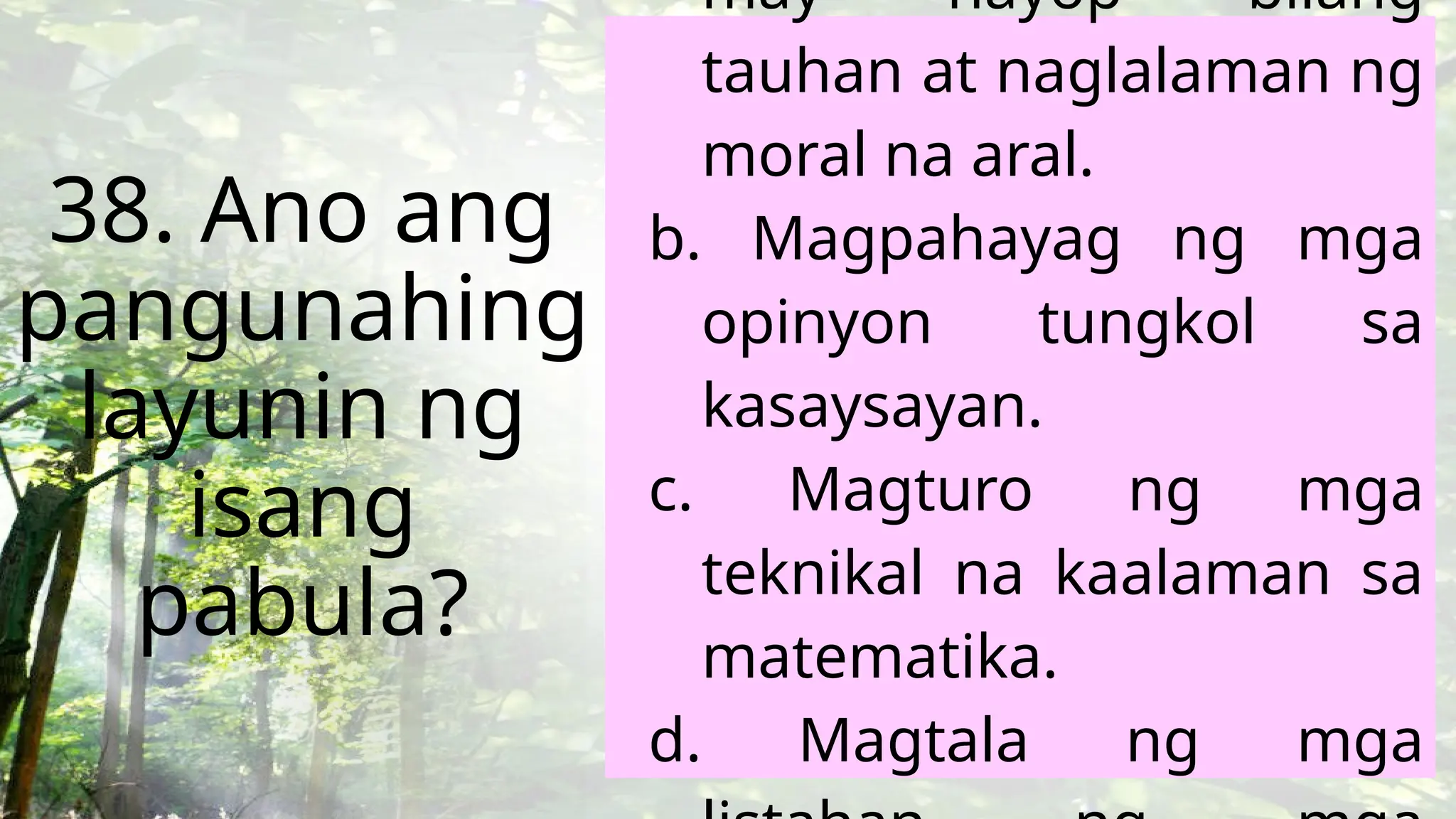 review test in filipino grade 4 quarter 1 | PPTX