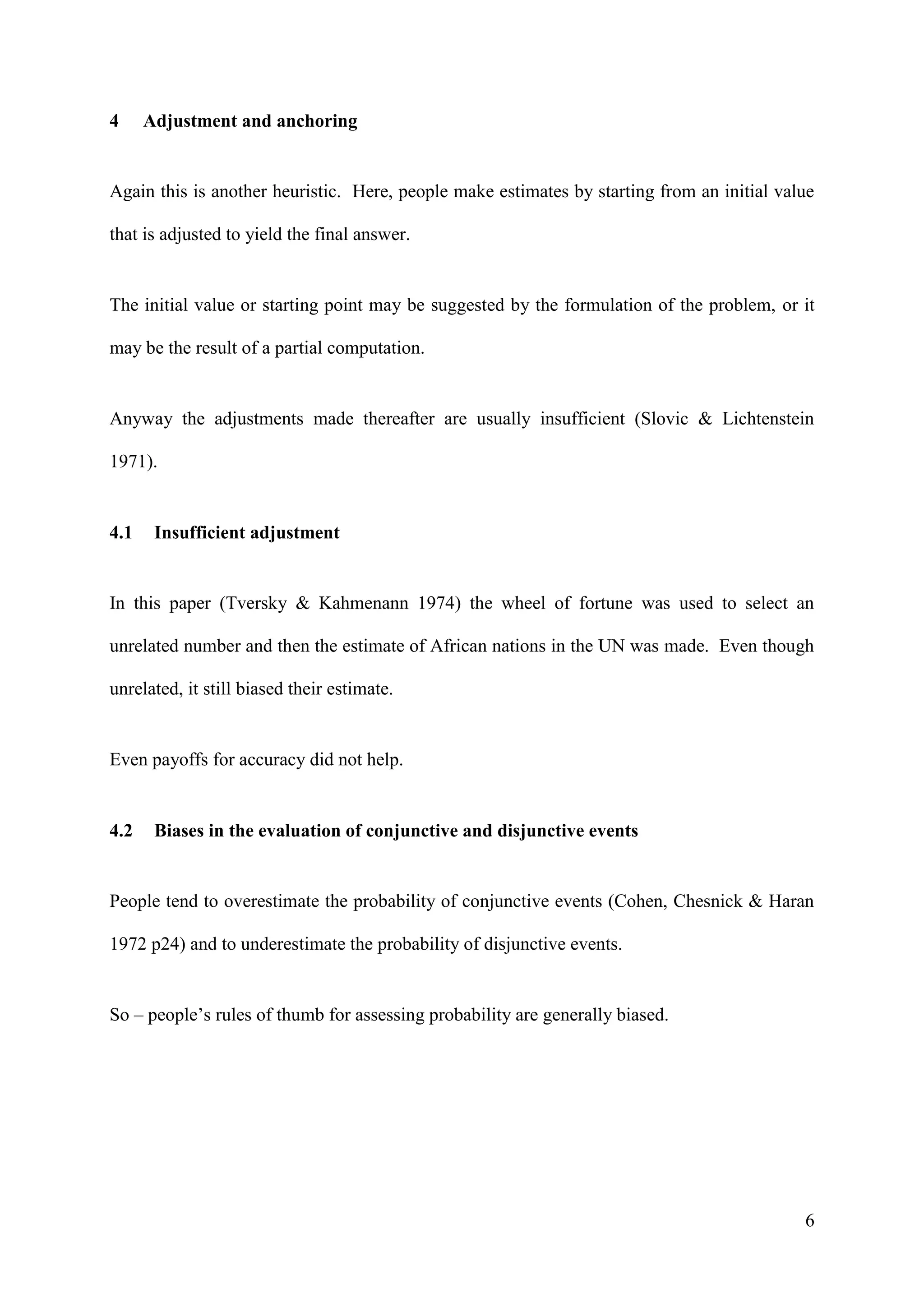 Judgment Under Uncertainty: Anchoring and Adjustment Bias | PDF