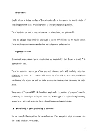 Judgment Under Uncertainty: Anchoring and Adjustment Bias | PDF