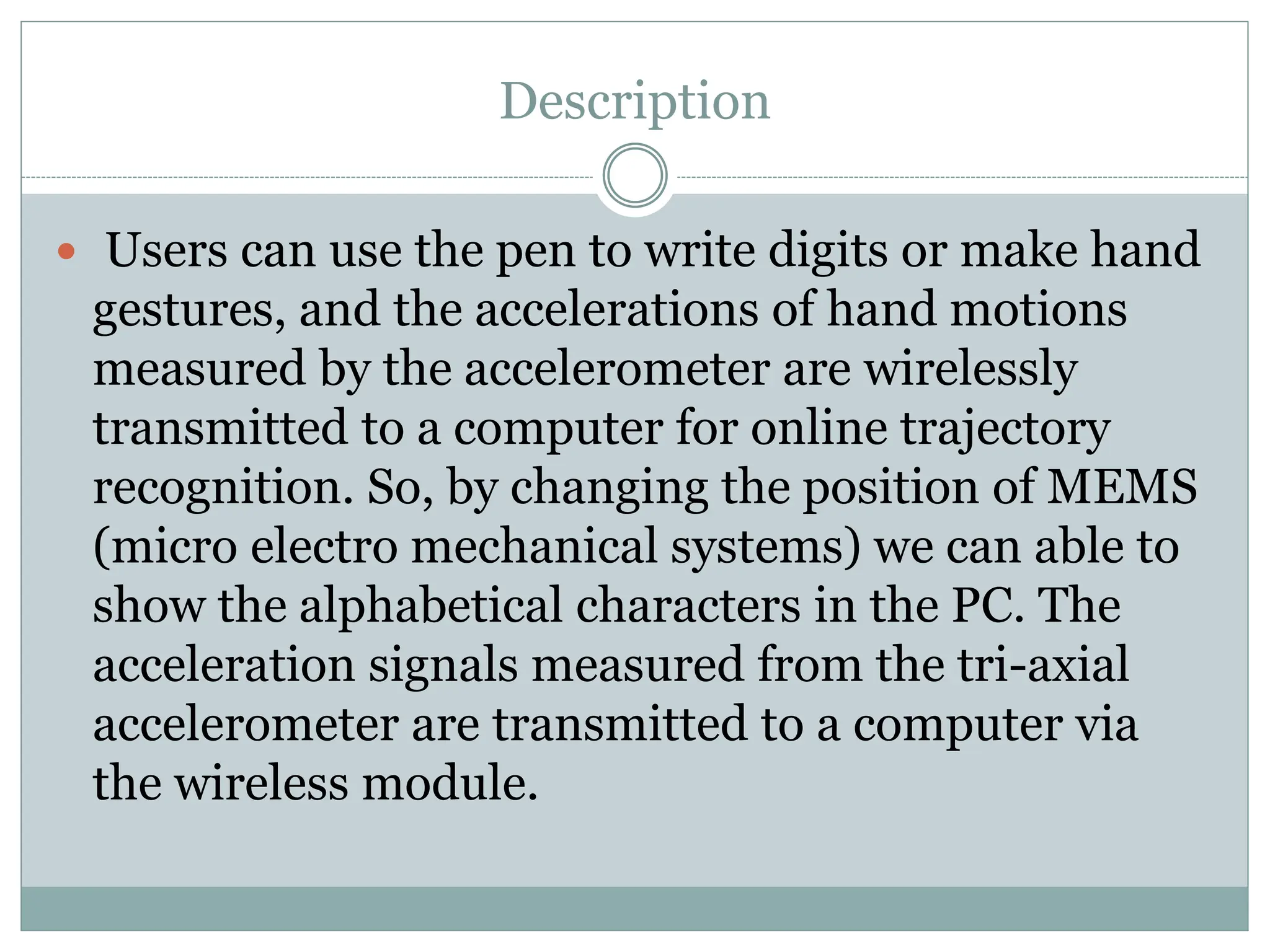 An Accelerometer based digital pen gesture recognition | PPT