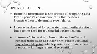Bimodal Biometric Authentication | PPTX