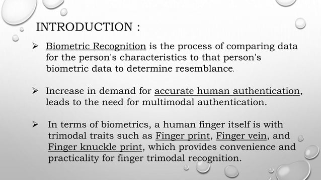 Bimodal Biometric Authentication Ppt