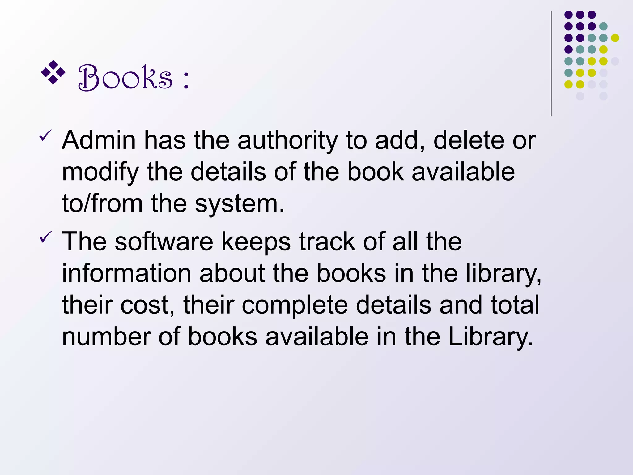 Abstract of Library Management System | PPT
