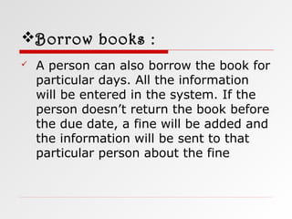 Abstract of Library Management System | PPT