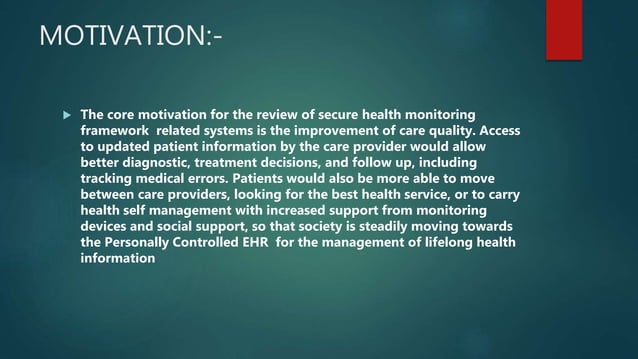 A Review Of Secure Health Monitoring Framework Pptx Technology