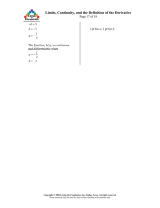 Review 1 -_limits-_continuity_(pcalc+_to_ap_calc) | PDF