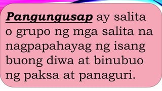 Pangungusap | PPTX