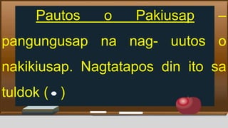 Uri ng Pangungusap Ayon sa Gamit Grade 6 | PPTX