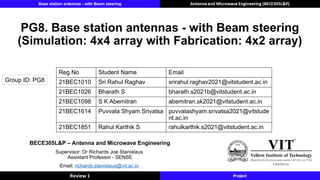 Review1_PG8_Base station antennas - with Beam steering (Simulation 4x4 ...