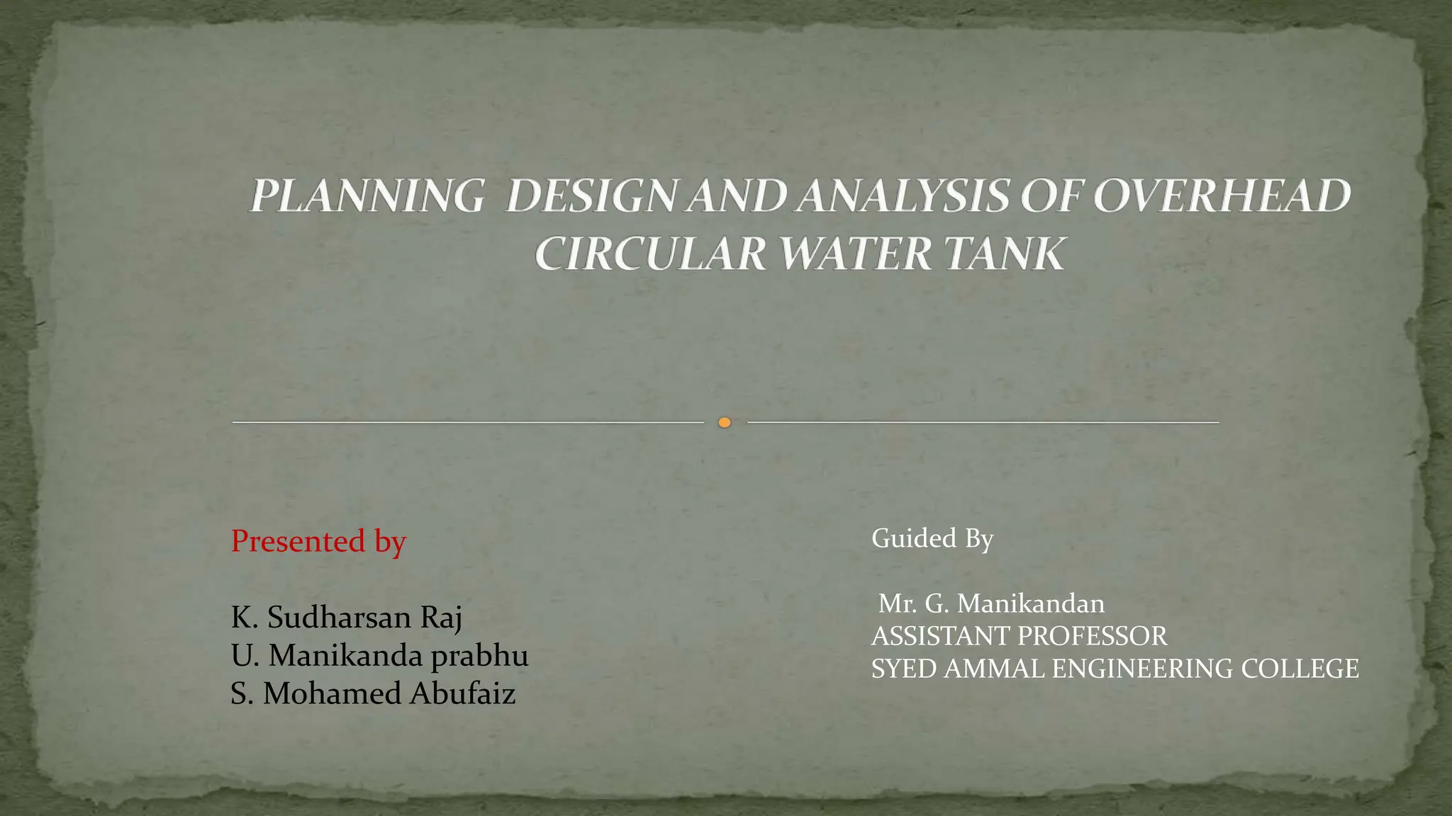 Design of RCC Rectangular water tank.pptx