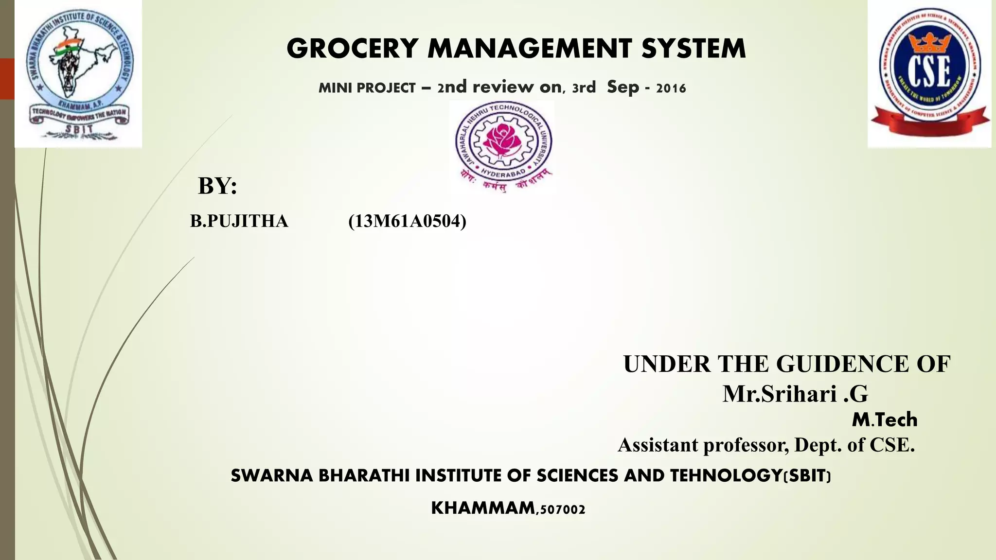 grocery management system | PPTX