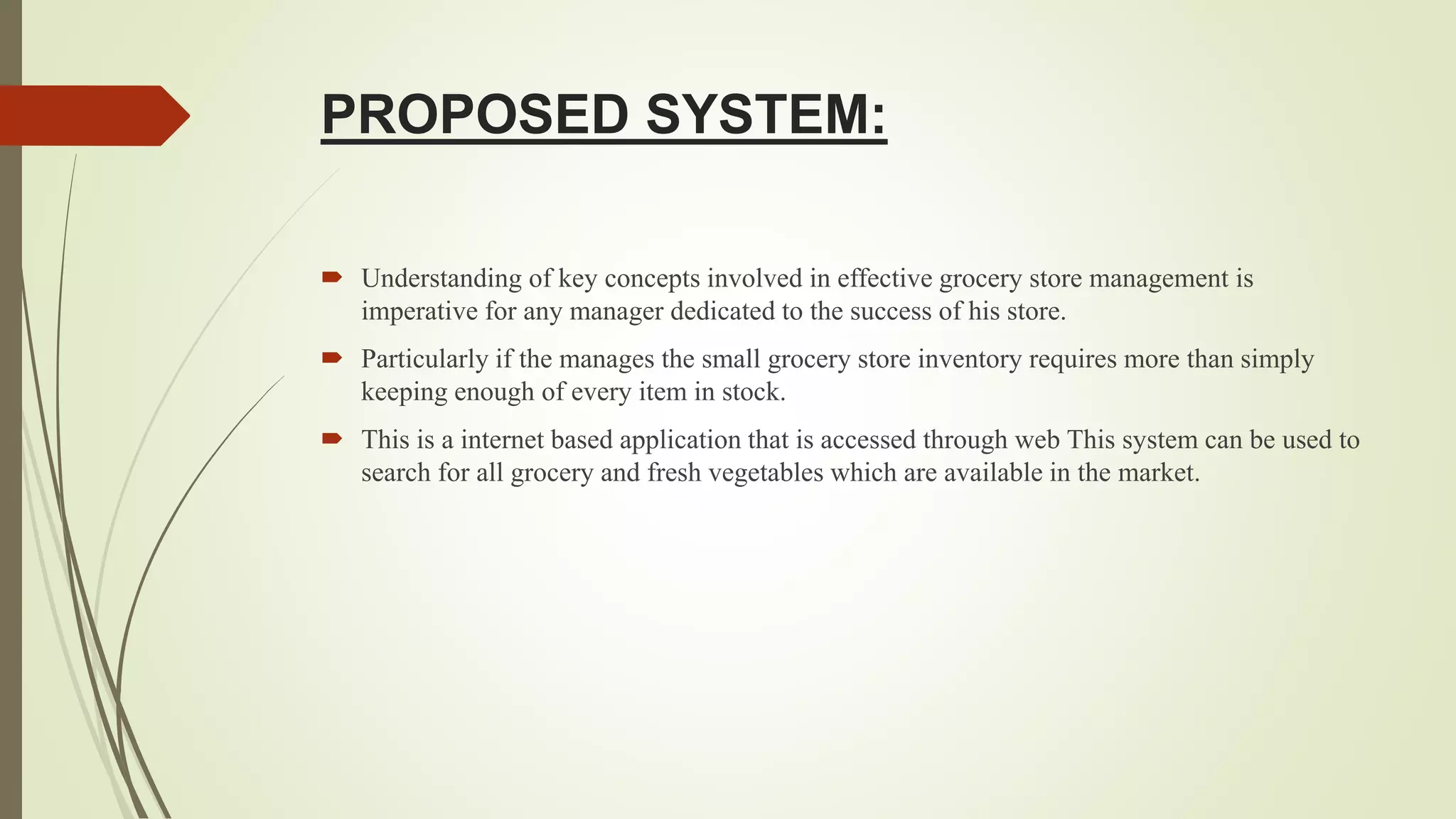 grocery management system | PPTX