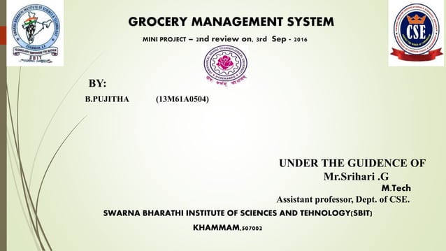 grocery management system | PPTX