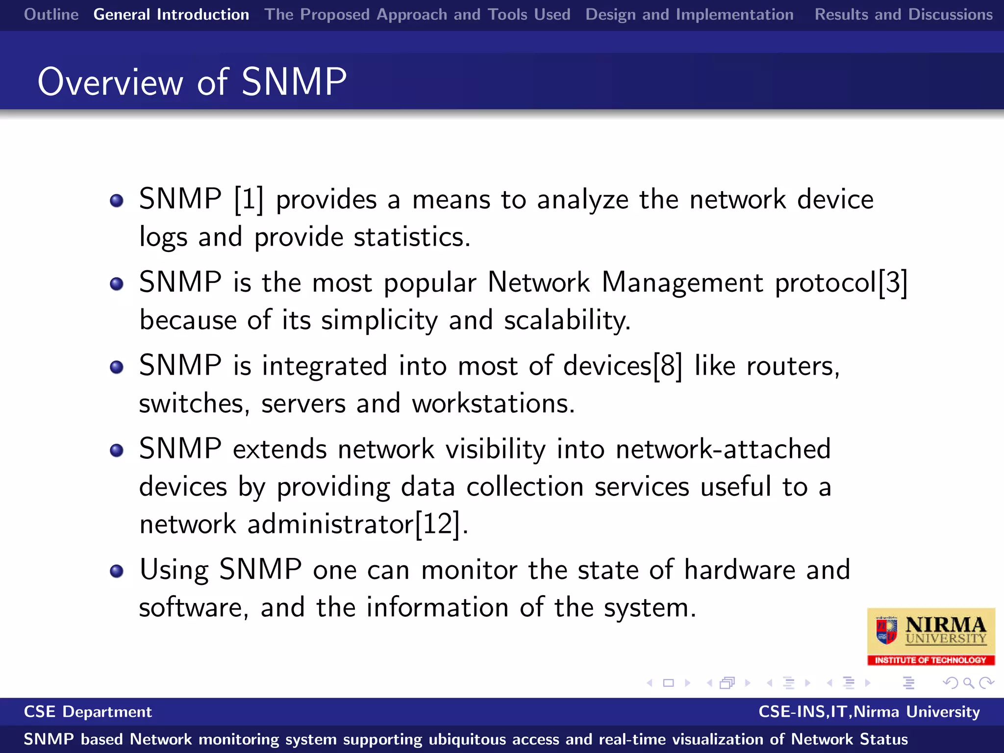 Architecture for SNMP based Network Monitoring System | PPT