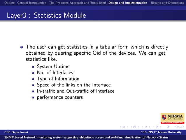 Architecture for SNMP based Network Monitoring System | PPT