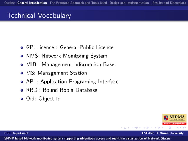 Architecture for SNMP based Network Monitoring System | PPT