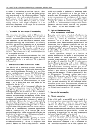 The "state of the art" of diffraction analysis of crystallite size and ...