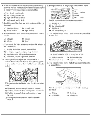 Review 6 _earthquakes___crustal_activity_sc | PDF