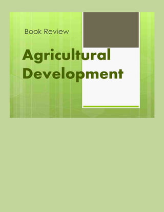 Review of books on agricultural development | PDF