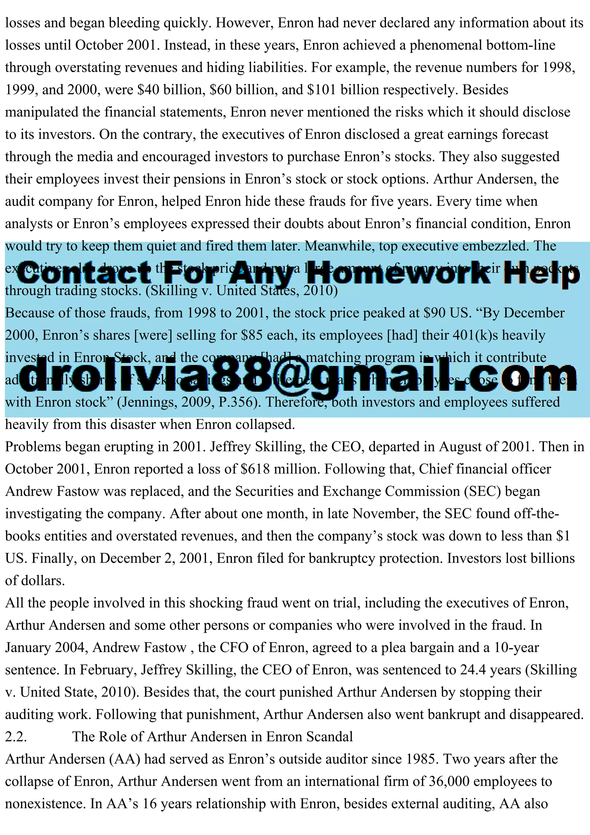 Review all the facts of the Enron case studyIdentify ethical issue.pdf