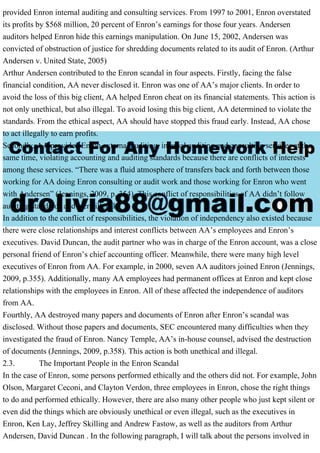 Review all the facts of the Enron case studyIdentify ethical issue.pdf ...