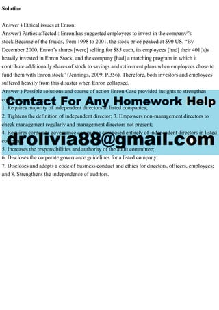 Review all the facts of the Enron case studyIdentify ethical issue.pdf