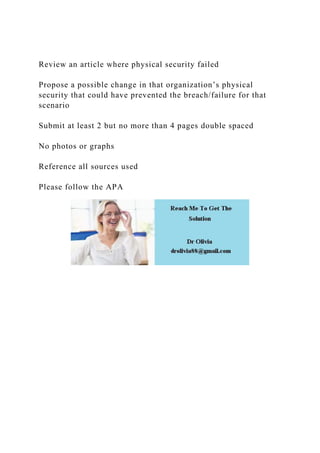 Review an article where physical security failedPropose a poss.docx