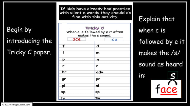 C makes a different sound when followed by e | PPT