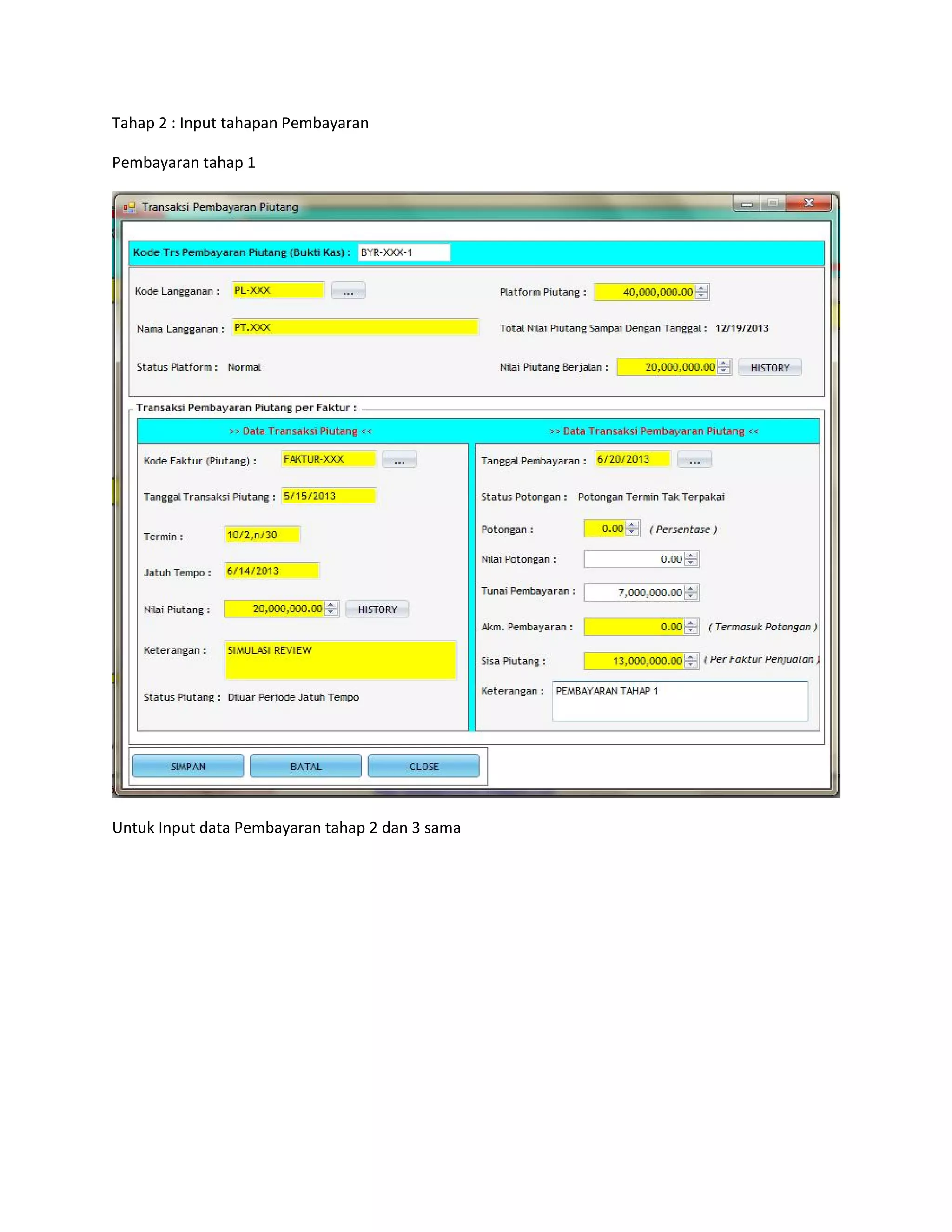Review aplikasi manajemen piutang | PDF