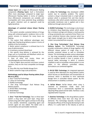 Sustained release effervescent floating bilayer tablets - A review of ...