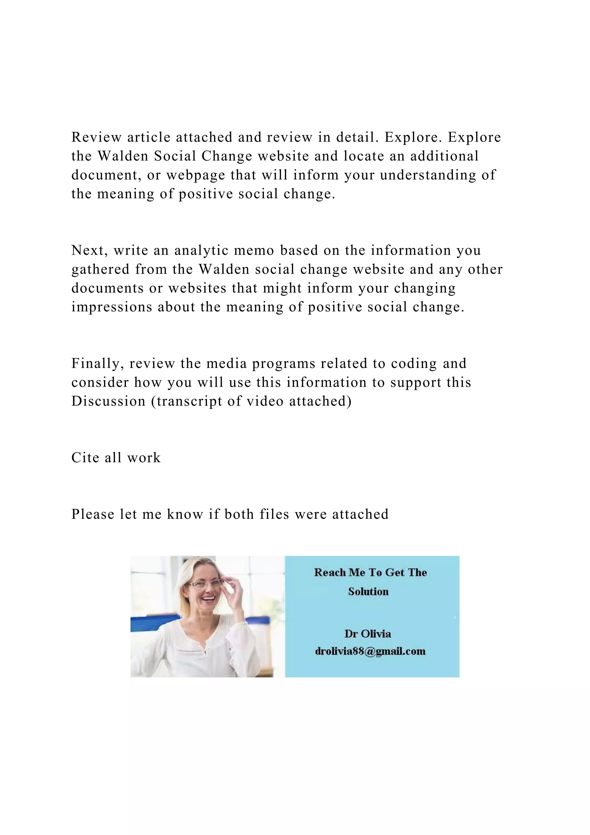 Review article attached and review in detail. Explore. Explore t.docx