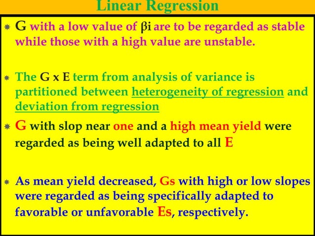 Review biometrical model gxe i | PPT
