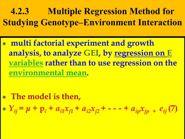 Review biometrical model gxe i | PPT