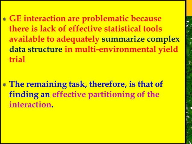 Review biometrical model gxe i | PPT