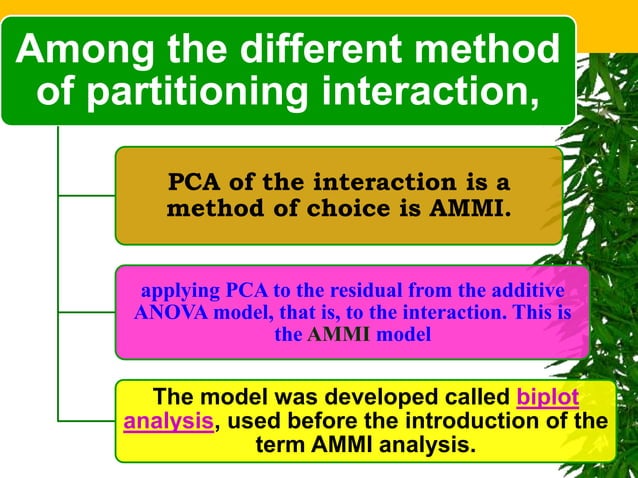 Review biometrical model gxe i | PPT