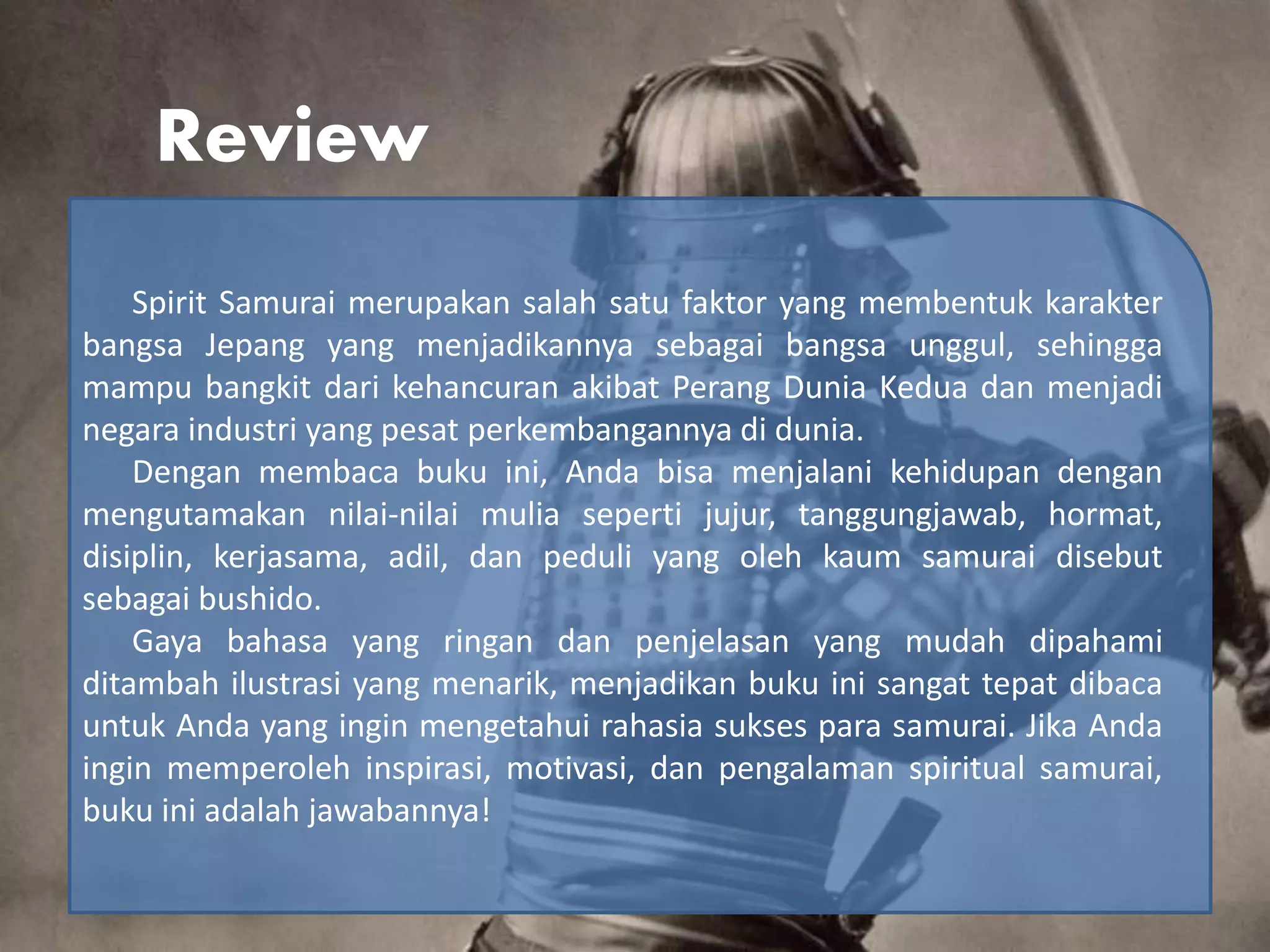 Review buku Spiritual Samurai | PPTX