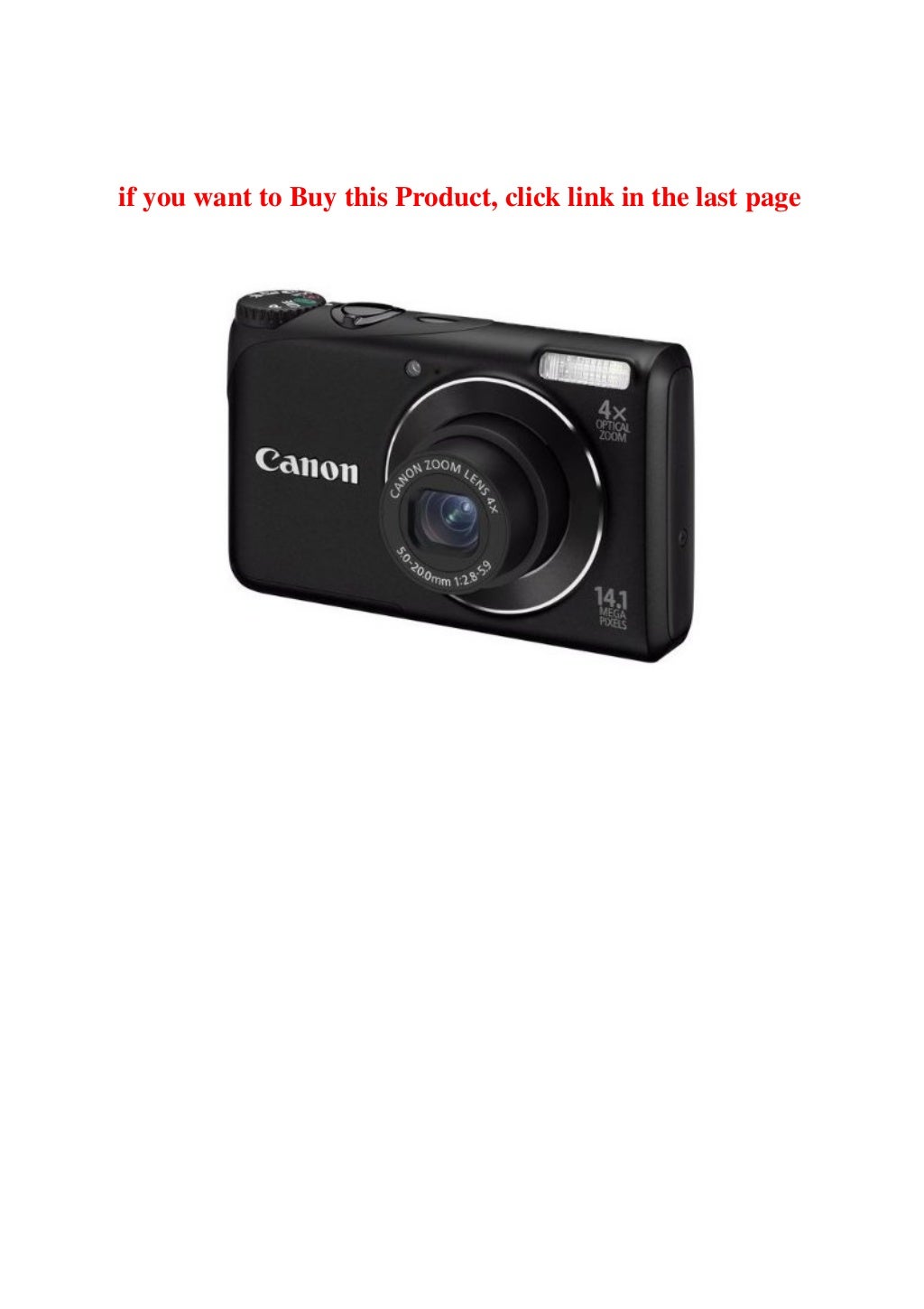 Review Canon PowerShot A2200 Digital Camera - Black (14.1 Megapixel 4x ...