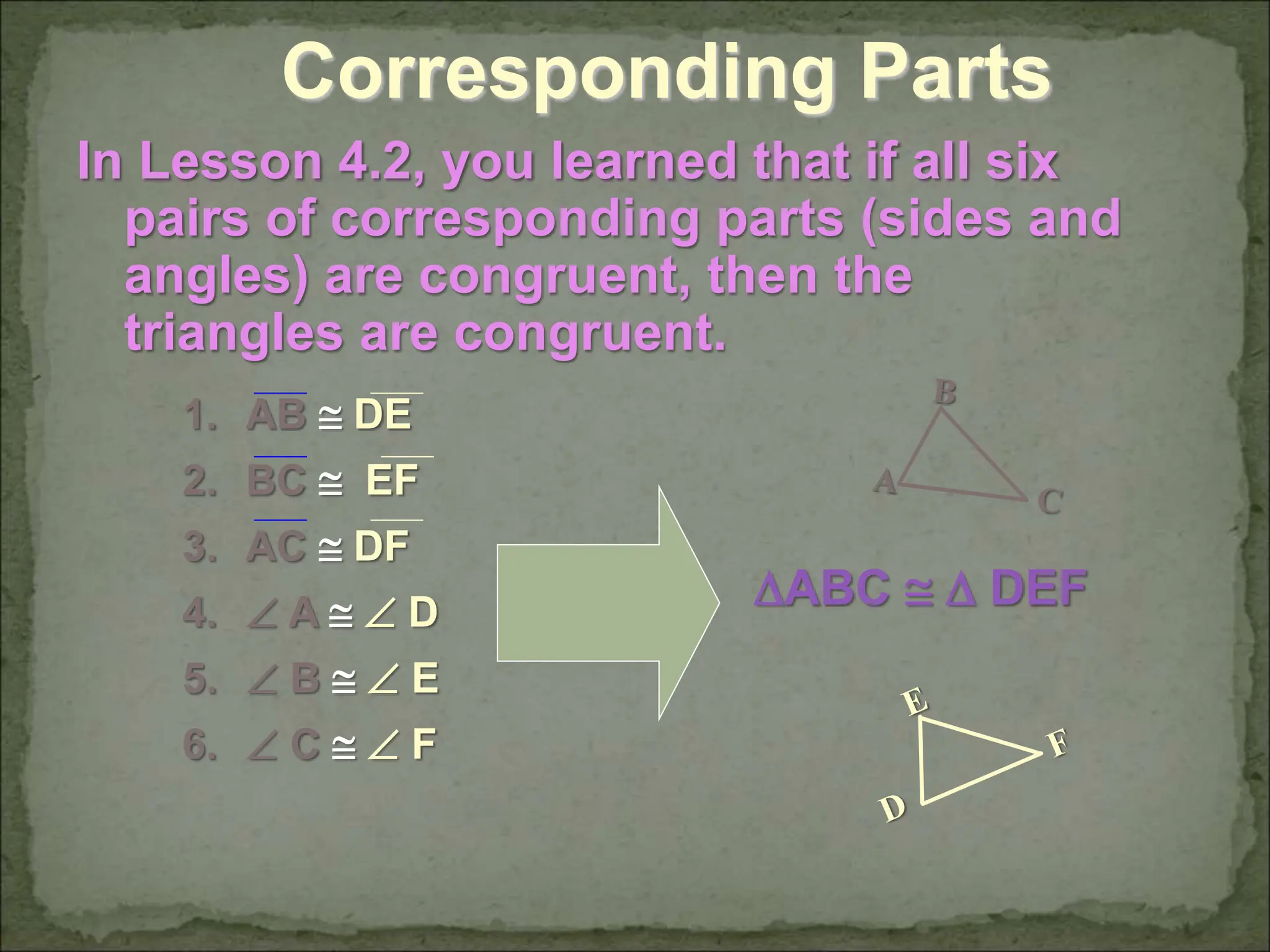 TRIANGLE CONGRUENCE, SSS, ASA, SAS and AAS | PPT