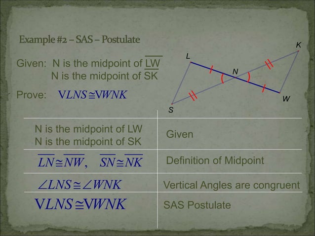 TRIANGLE CONGRUENCE, SSS, ASA, SAS and AAS | PPT