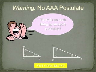 TRIANGLE CONGRUENCE, SSS, ASA, SAS and AAS | PPT